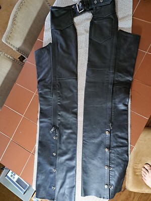 Interstate Leather Motorcycle Chaps S Pocket. | eBay