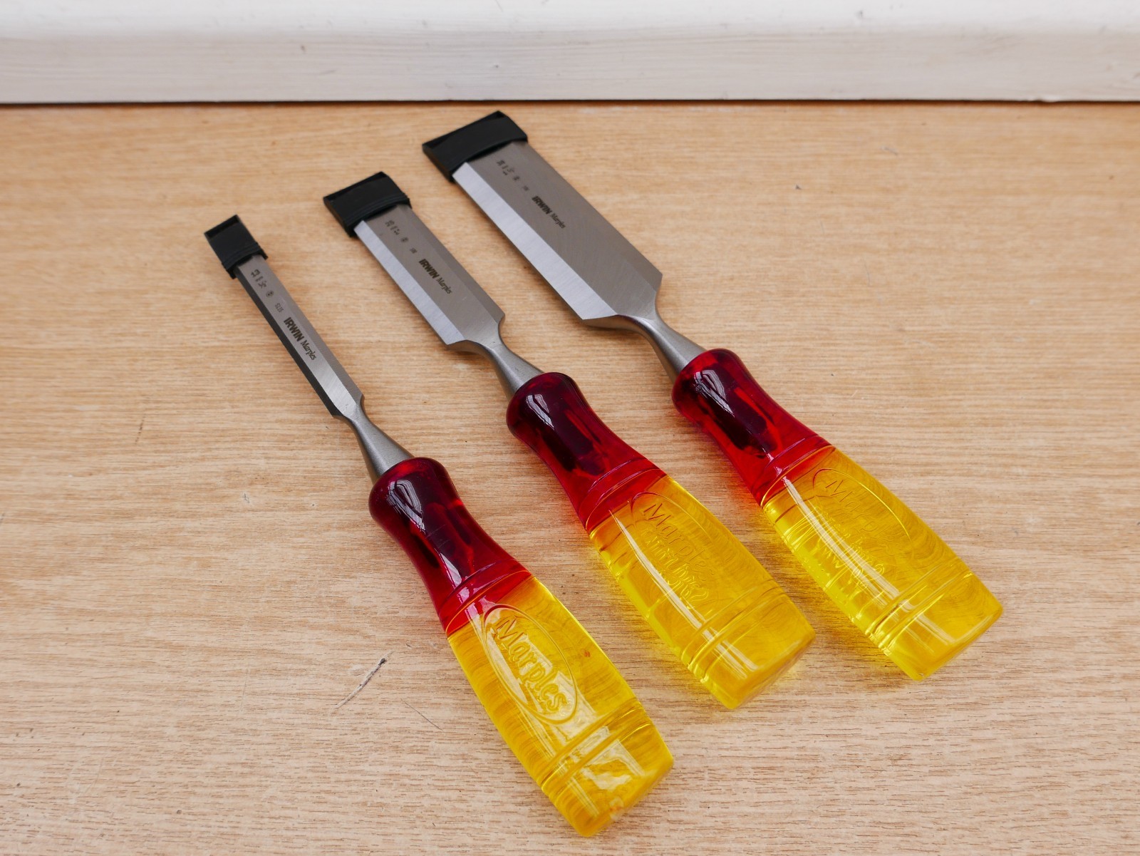 IRWIN Marples M373 Splitproof Bevel Edge Wood Chisels Set 13mm 25mm ...