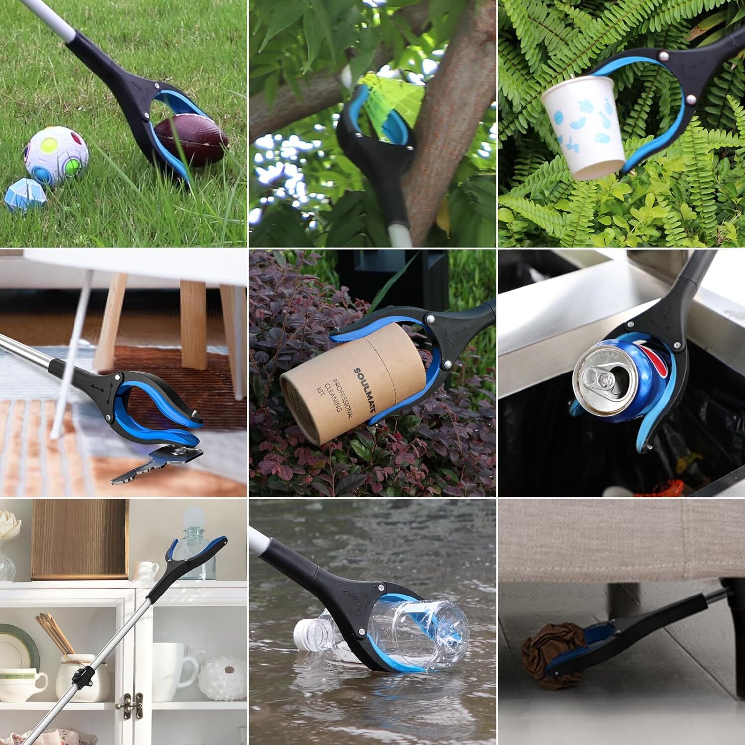 43" Grabber Pick Up Tool Extended Garbage Reaching Stick Trash Picker ...