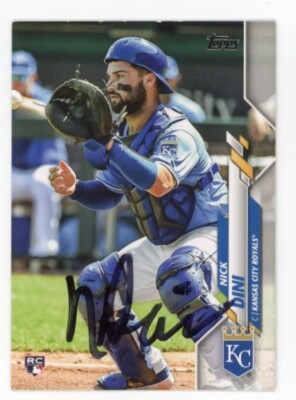 SIGNED BASEBALL CARD AUTO TOPPS 2020 KANSAS CITY ROYALS NICK DINI #U101 ...