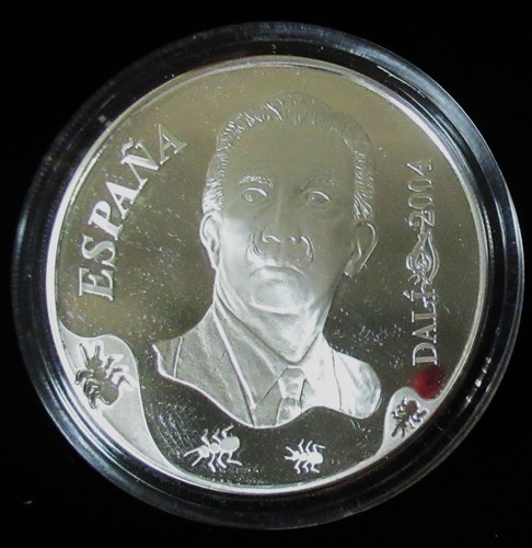 Spain: 2004 100th Birth Anniversary of Salvador Dali 10 Euro Silver ...
