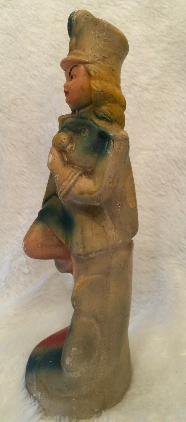 Vintage Drum Majorette Chalkware Carnival Statue Amusement Park Fair ...