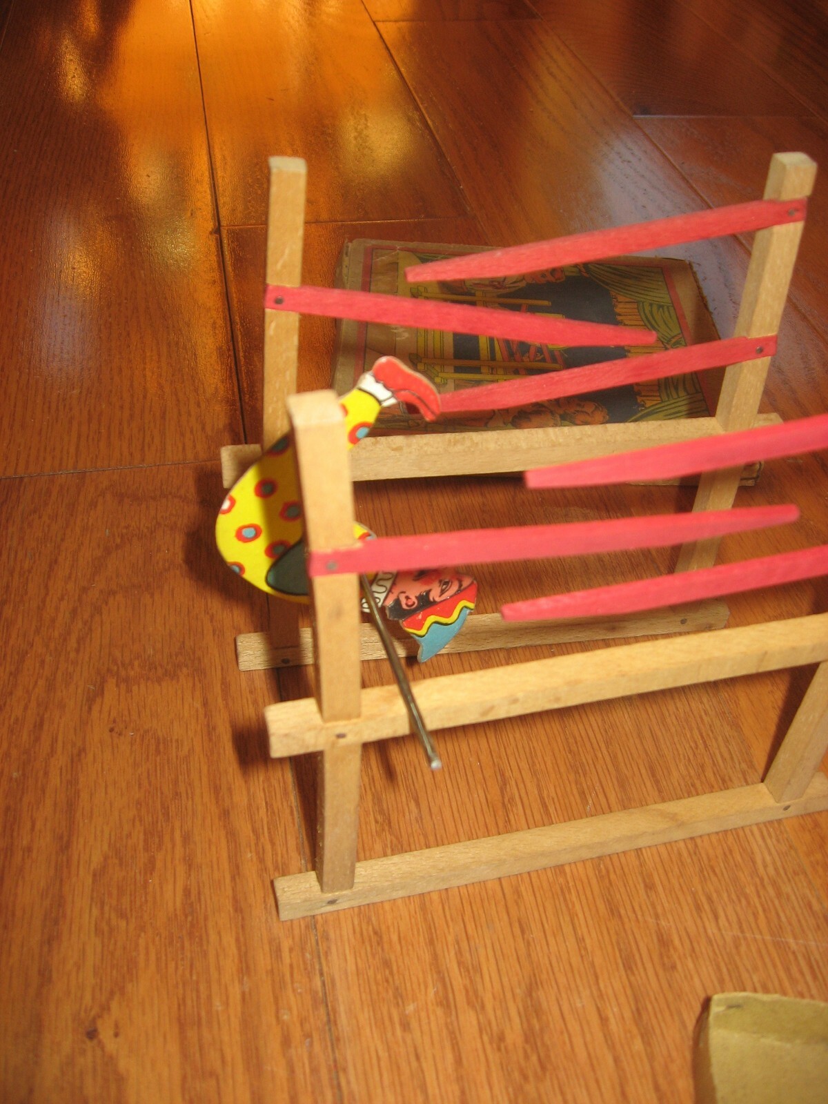 Antique VTG Saxony Germany Wood Acrobat 1800s Box Rare German Toy Clown ...