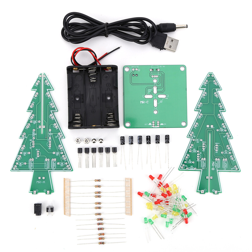 DIY 3D Christmas Tree 3 PCB Soldering Practice Kit for DIY Lovers (3 Colors) | eBay