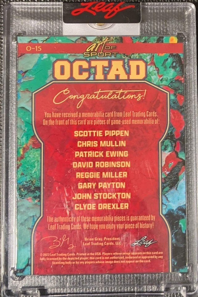 2023 Leaf Octad Patch Pip Ewing Reggie Stockton Mullin Robinson Payton ...