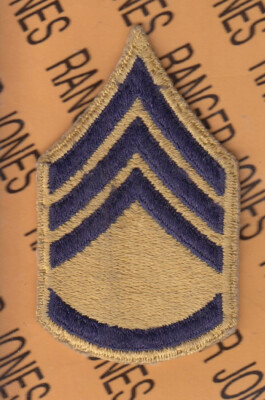 US Army Korean War Combat Arms Staff Sergeant SSG E-6 ~3" rank patch c ...