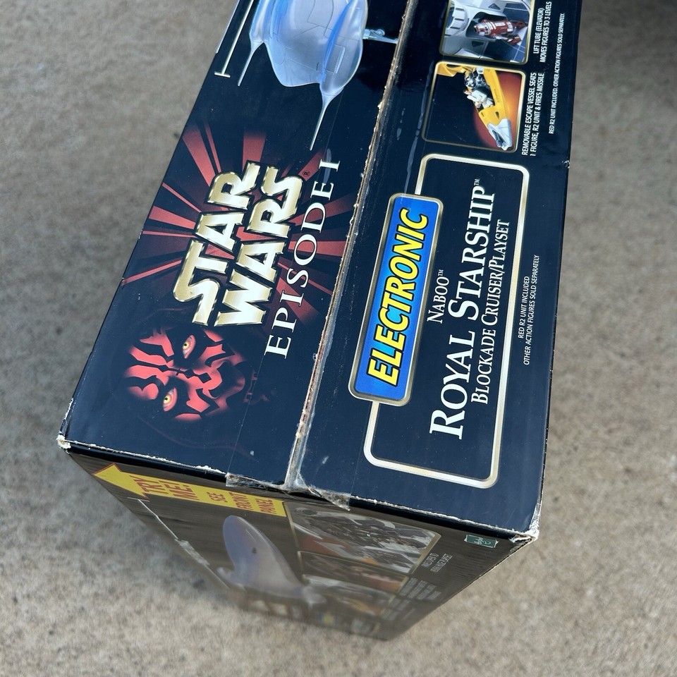 RARE Star Wars Episode 1 Naboo Royal Starship Blockade Cruiser Playset ...