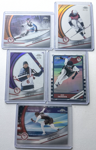 2025 Topps Chrome Olympics Lot (x5) Aaron Blunck Gold /25 Erin Jackson ...