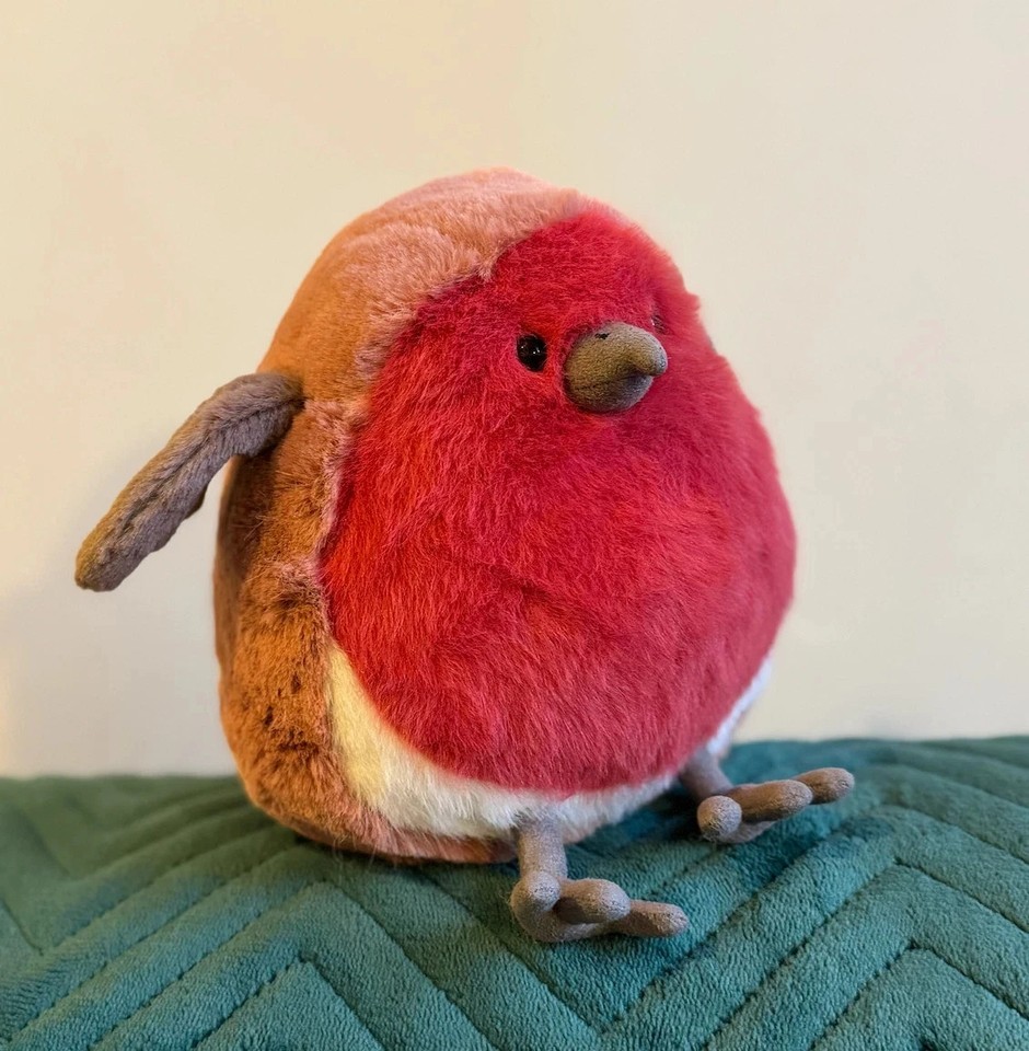 Jellycat Plum Robin Winter Bird Plush Toy NWT & Dust Bag UK Delivery ...