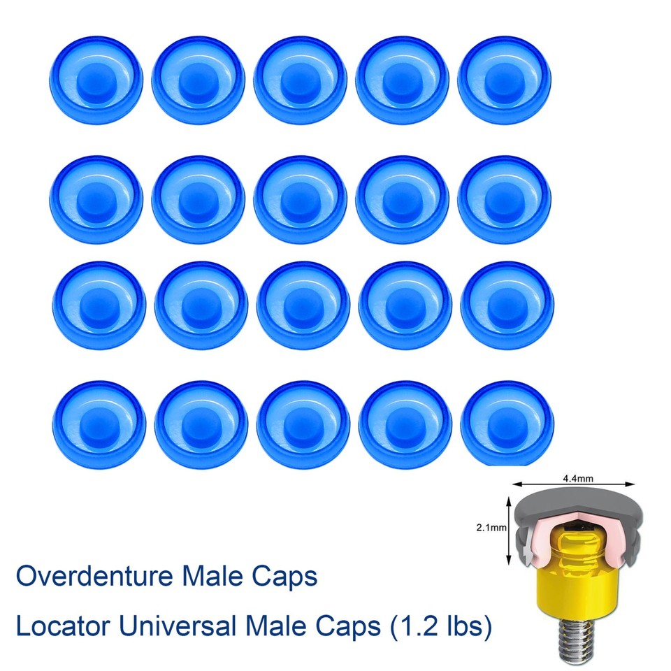 20Pcs US Replacement Male inserts Caps for Locator style abutments ...