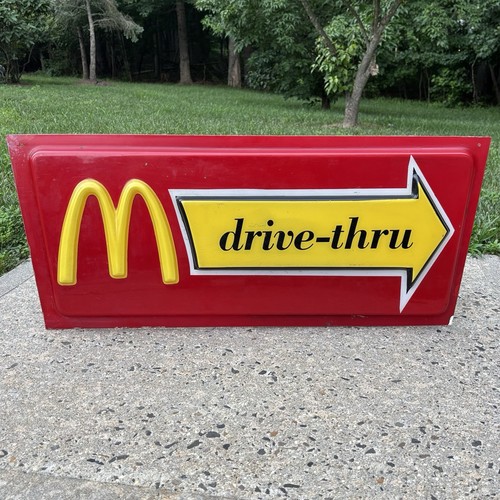 McDonald's Drive-thru arrow directional Sign | eBay
