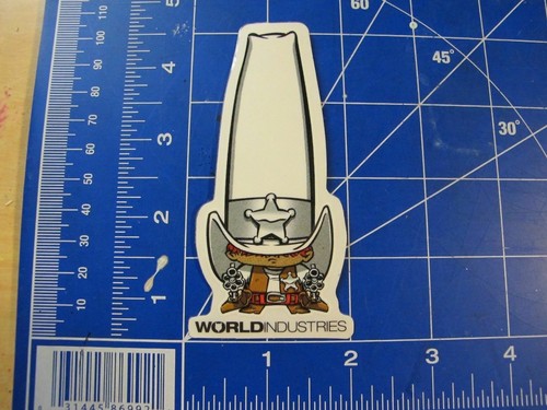 vtg 1990s World Industries skateboards sticker - mid era graphics and ...