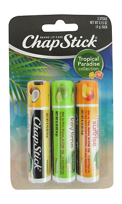 New Chapstick Tropical Paradise Chapstick 3 pks Key Lime Pie, Coconut ...