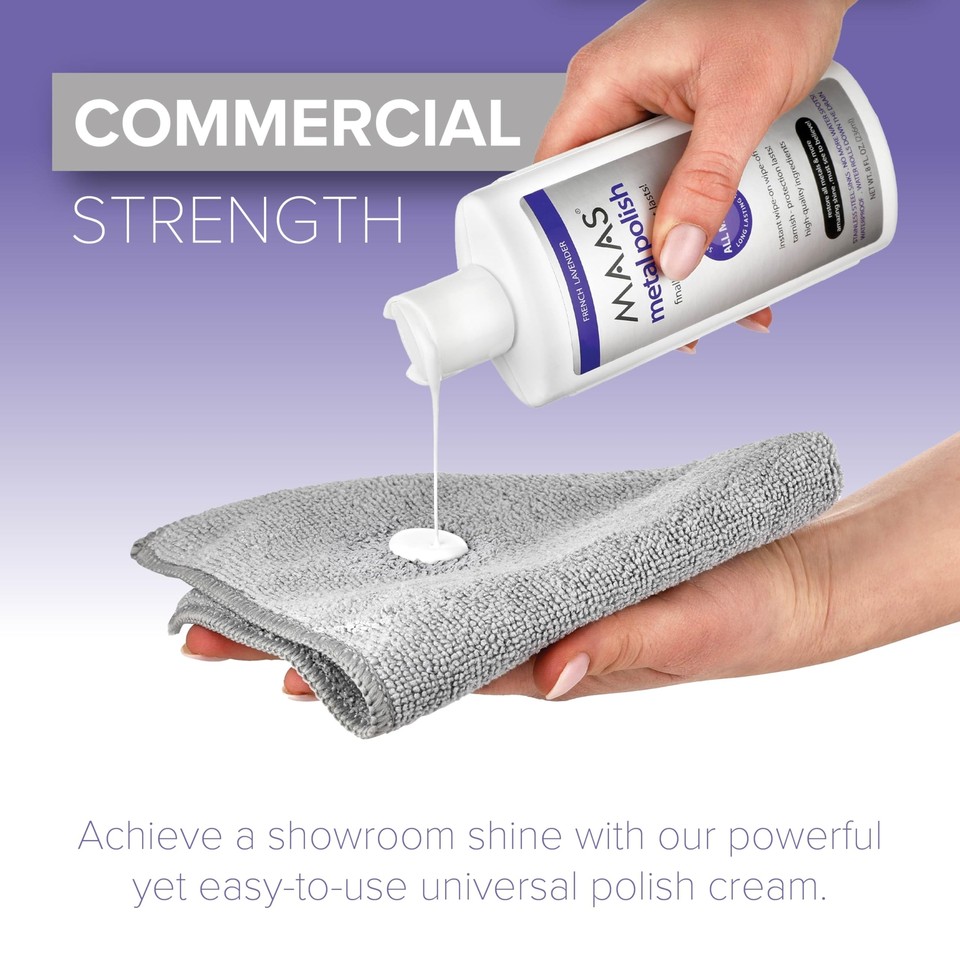 MAAS metal polish 8-Ounce Bottle, Universal Metal Cleaner for All ...