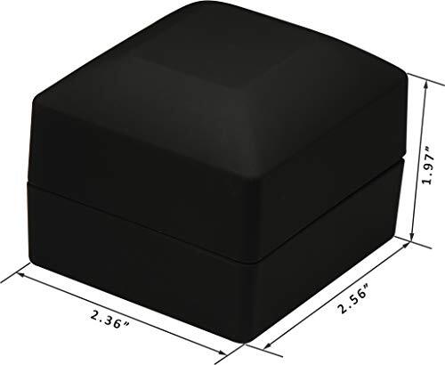 LED Black Ring Box for Proposal, Wedding, Black LED Ring Box(Classical ...