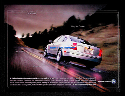 Volkswagen Passat Sedan Car 2003 2002 Trade Print Magazine Ad Poster ...