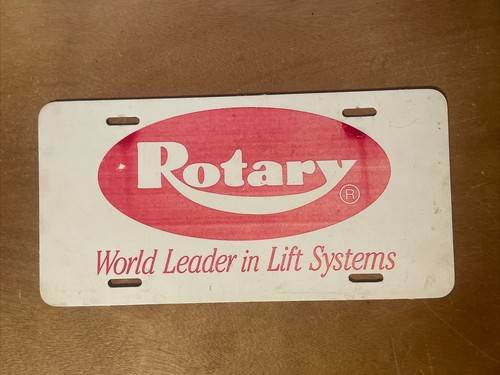 Rotary World Leader In Lift Systems License Plate Booster Plastic | eBay