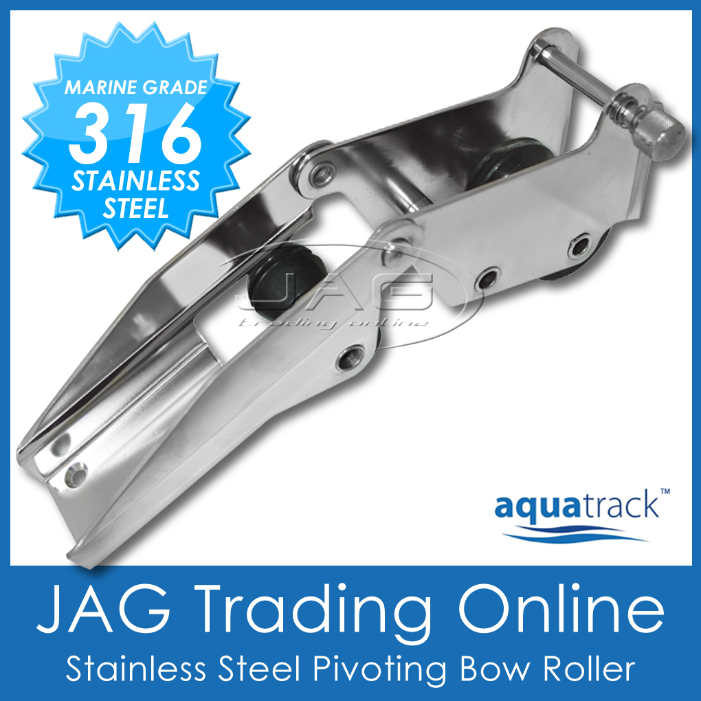316 MARINE STAINLESS STEEL HINGED/PIVOTING BOAT ANCHOR BOW ROLLER 330mm ...