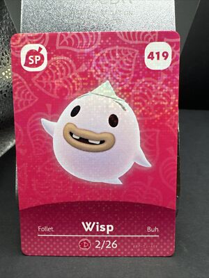 Wisp - 419 - Series 5 - Authentic Animal Crossing Amiibo Card | eBay