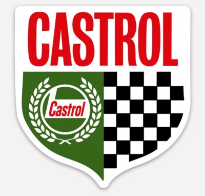 Vintage retro style Castrol Racing Oil Logo Vinyl Decal sticker | eBay