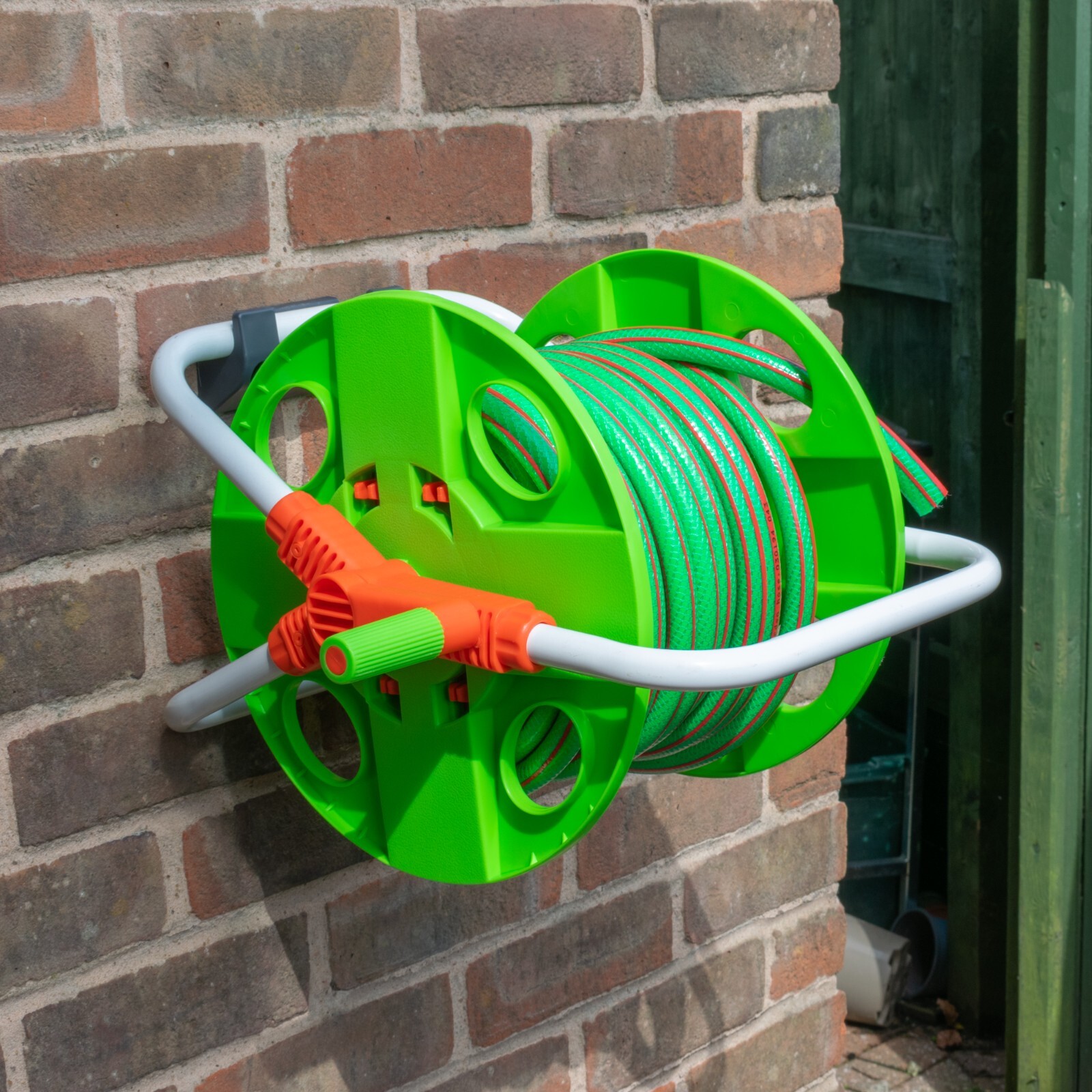 Hose Reel Pipe Storage Hanging Fixing Bracket Wall Mount Holder, Screws ...