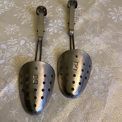 Vintage EKCO Hammered Metal Shoe Tree Shaper Stretcher Adjustable Pair ...
