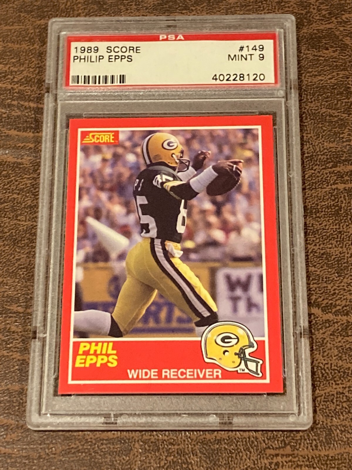 Philip Phil Epps 1989 Score PSA 9 Mint Graded Card Green Bay Packers ...