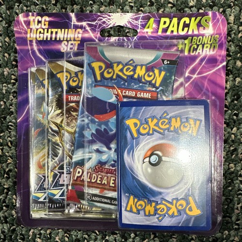 Konami Pokemon TCG Lightning Set Booster 3 Packs 1 Bonus Card Coin ...