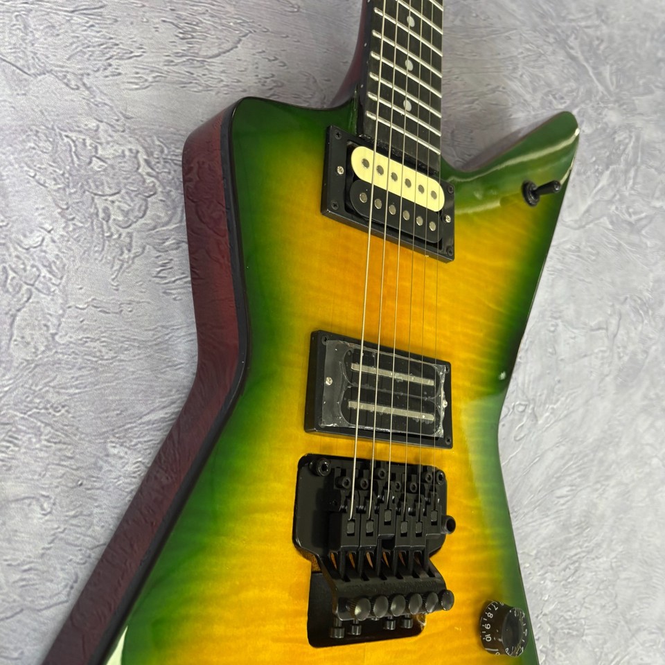 Green Washburn Dimebag Electric Guitar Flame Maple Top 2H Pickups | eBay UK