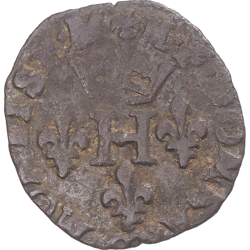 [#344080] Coin, Principality of Dombes, Henri II de Montpensier, Liard ...
