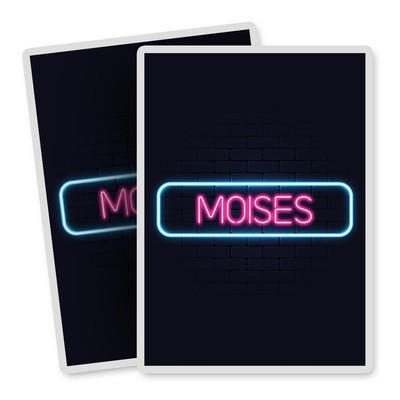 2x Vertical Vinyl Stickers Neon Sign Design Moises Name #352314 | eBay
