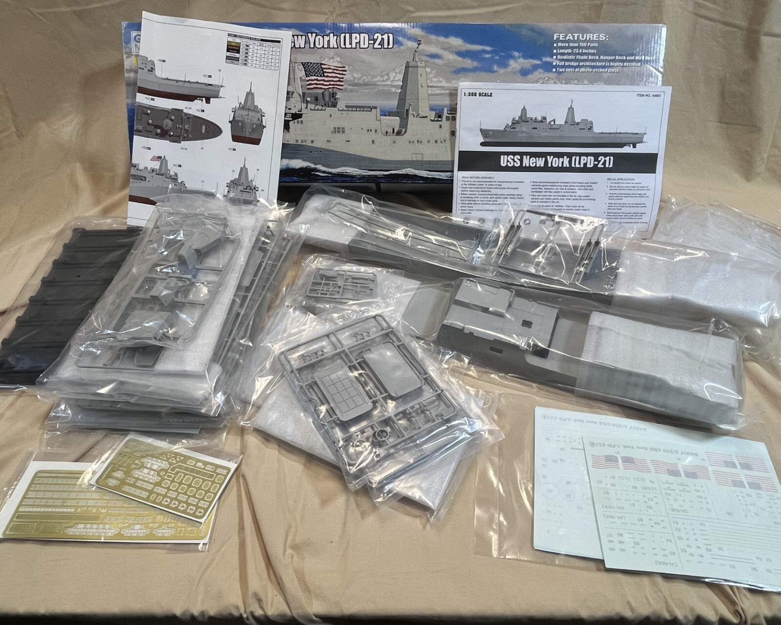 Gallery Models 1/350 Scale USS New York (LPD-21) Ship Model Kit 64007 ...