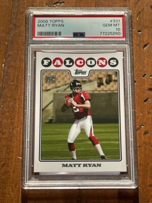 2008 Topps Matt Ryan Rookie #331 Atlanta Falcons PSA 10 *PERFECT ...