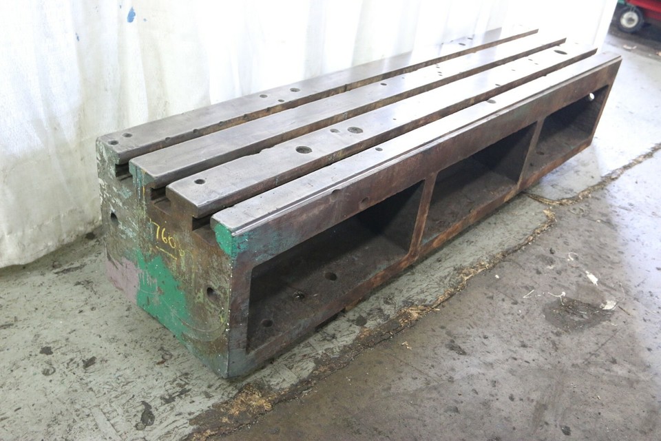 77" X 18" X 15" CAST IRON T SLOT TABLE: YODER #17606 | eBay