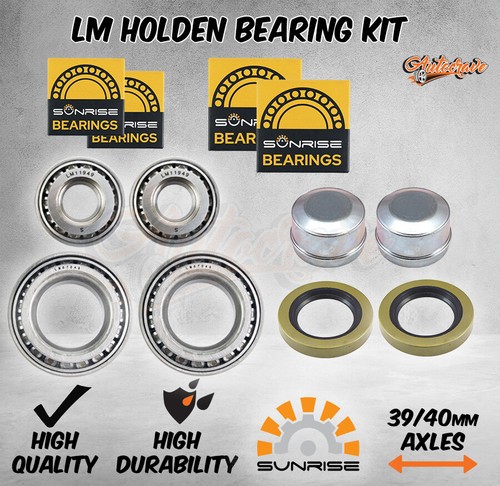 SUNRISE LM/Holden Trailer Bearing Kit Dust Seal Hub Drum LM67010/48 ...