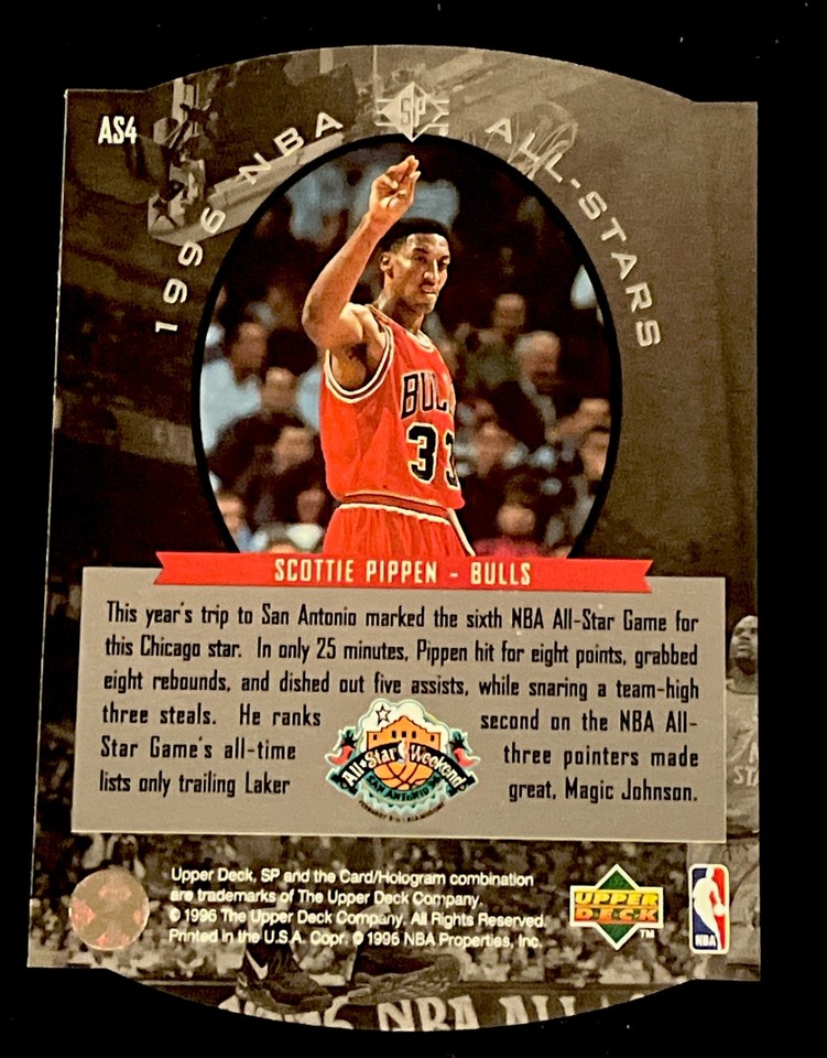 1996 Upper Deck SP NBA All Stars Die-Cut - Scottie Pippen - #AS4 ...