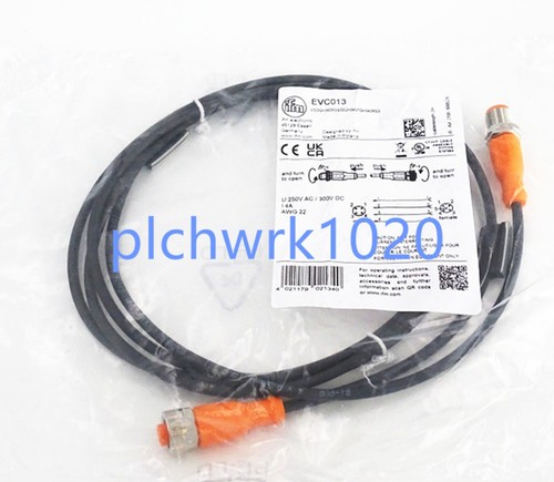 1 PCS NEW IN BOX IFM M12 male and female straight plug connection cable ...