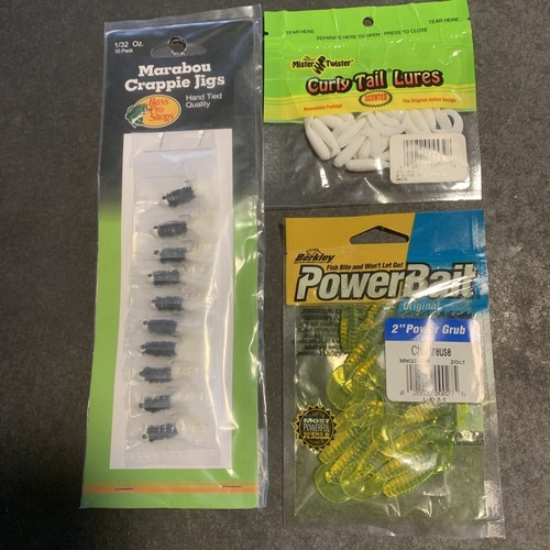 Bass Pro Shops Marabou Jigs Lures Card 1/32oz Ten Pack & Bonus Twister ...