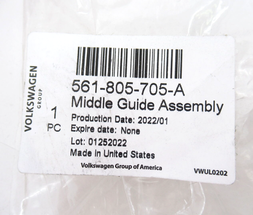 Genuine OEM VW 561-805-705-A Front Center Bumper Guide Grille 2012-2015 ...