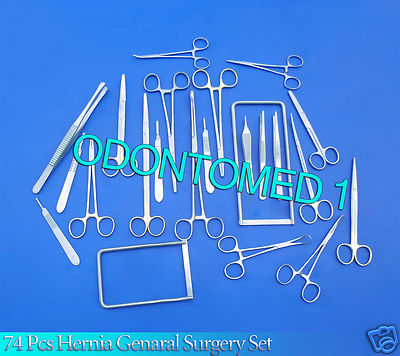 Appendectomy and Hernia Set Of 74 Pieces General Surgery Instrument DS ...