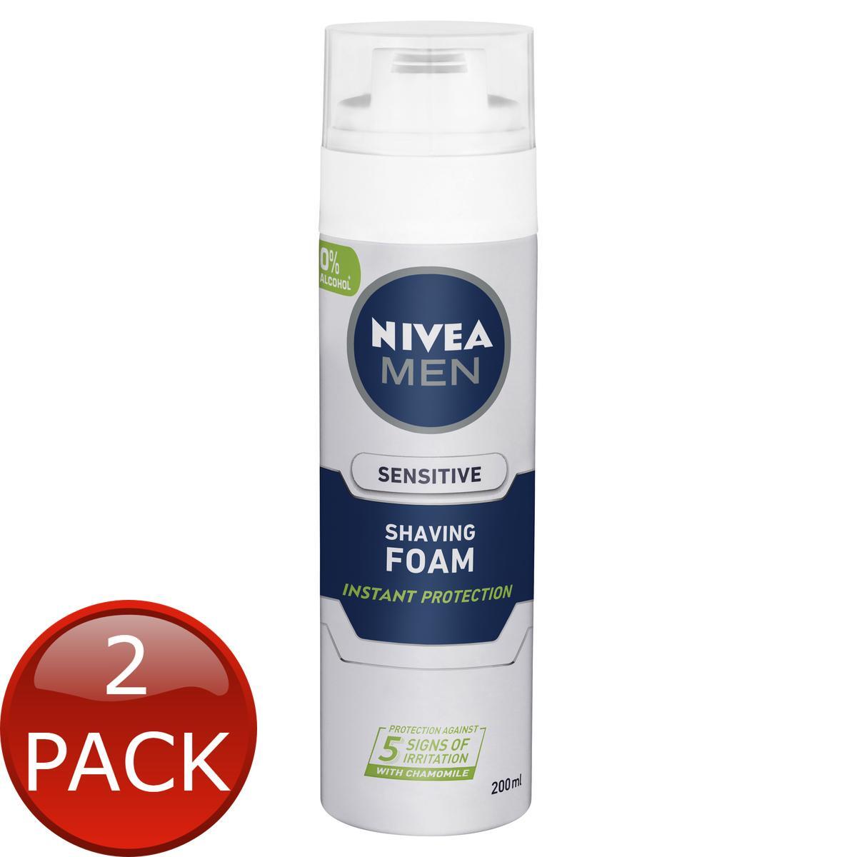 2 x Nivea Men Shaving Foam Sens 200Ml | eBay