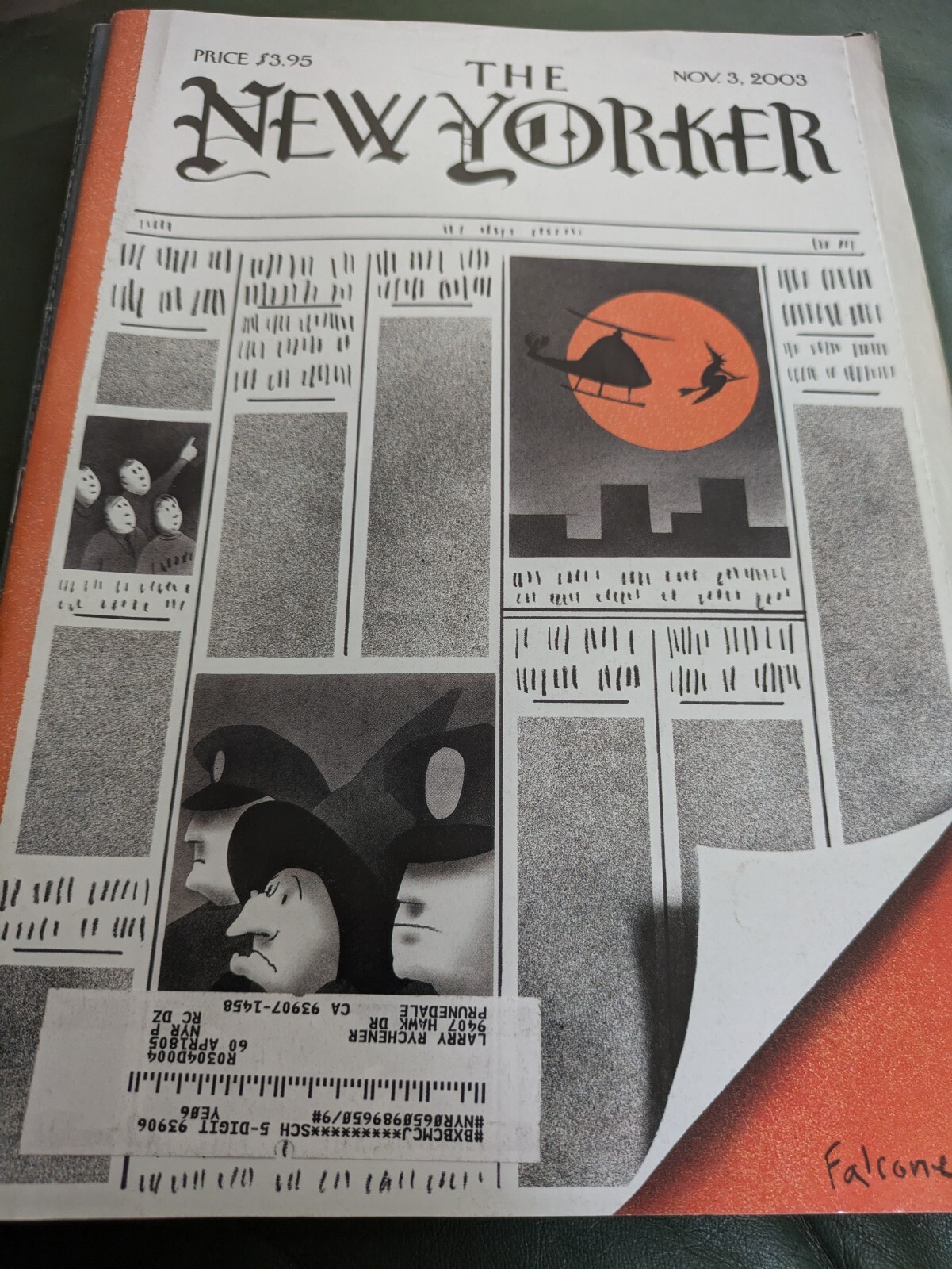 The New Yorker November 3 2003 Code Orange by Ian Falconer Full Issue ...