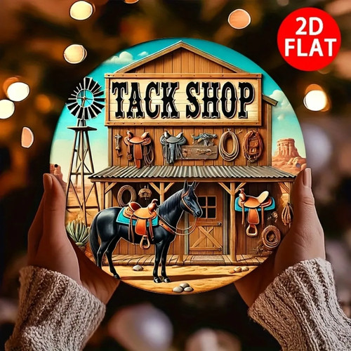 Western Tack Shop Horse Design for Riding Tin Metal Signs Home Décor ...