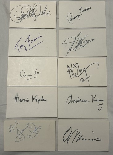 Lot Of 10 Vintage Signed Cards Great Value! | eBay