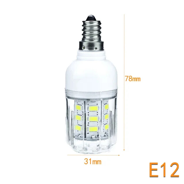 E27 G9 GU10 E26 E12 E14 B22 LED Corn Light Bulb 7W 12V 24V Spotlight ...