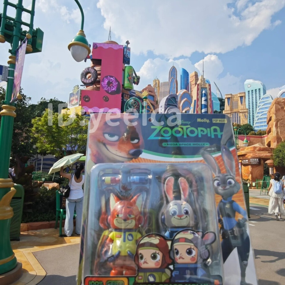 POPMART MEGA SPACE MOLLY 100% Disney Zootopia Crazy Animals figure 2pcs ...