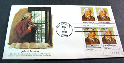 US Stamp FDC Scott# 1941 John Hanson 1981 Used PL43 | eBay