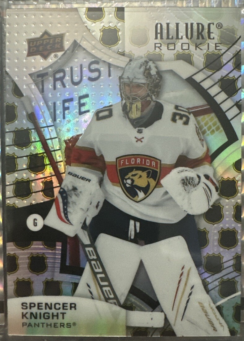 2022 Upper Deck Allure Hockey Spencer Knight Rookie Shield Prism ...