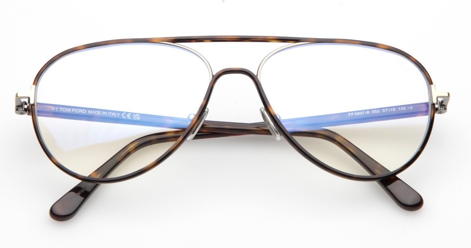 NEW TOM FORD TF5897-B 052 Havana Eyeglasses Frame 57-15-140 B44 Italy ...