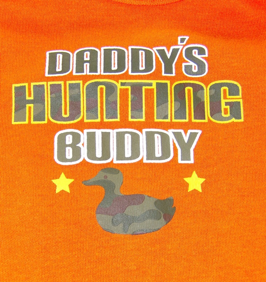 Orange DADDY'S HUNTING BUDDY One Piece NWT Size 0-3M Gift | eBay